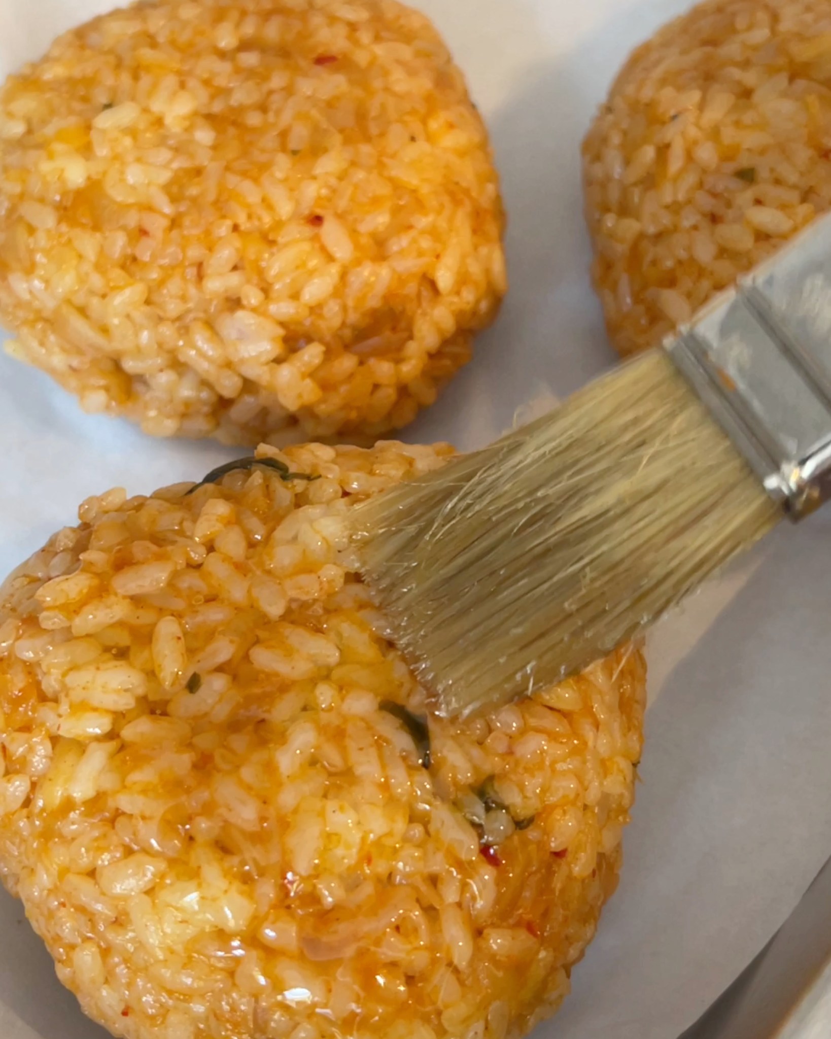 Kimchi Cheese Rice Balls - Doobydobap
