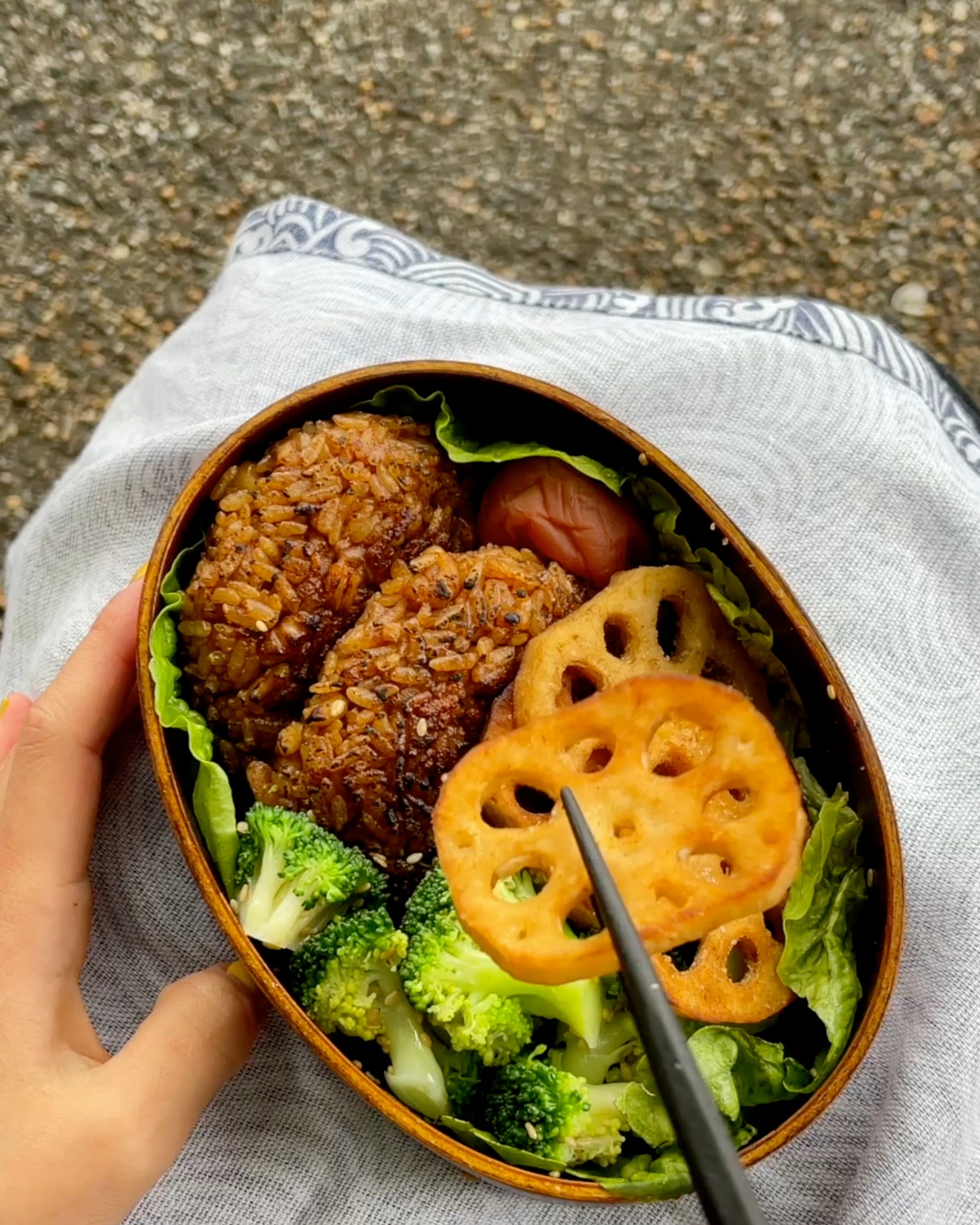 Miso Walnut Rice Balls - Doobydobap