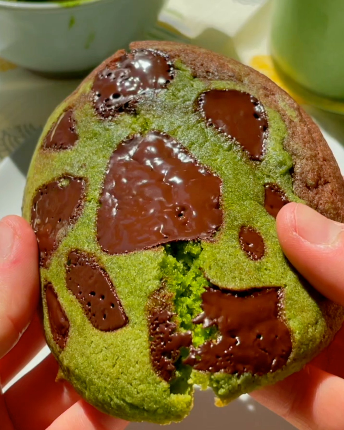 Matcha Chocolate Chip Cookies - Doobydobap