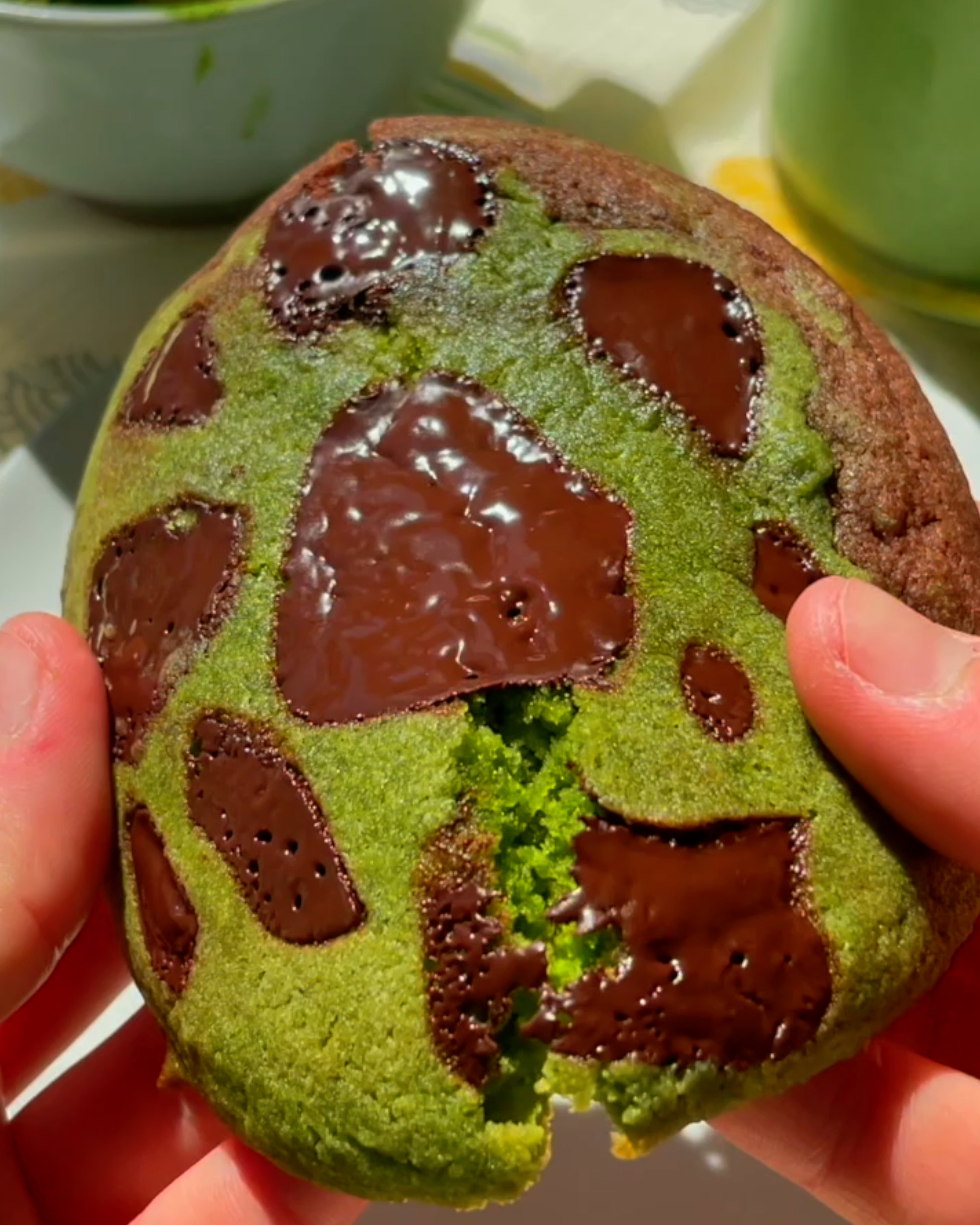 Matcha Chocolate Chip Cookies - Doobydobap